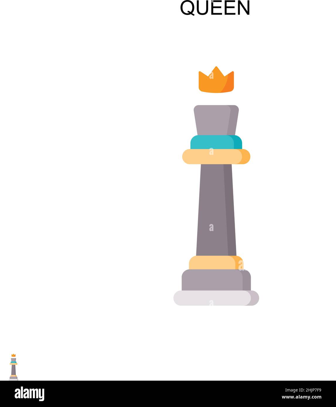 Queen Simple vector icon. Illustration symbol design template for web ...