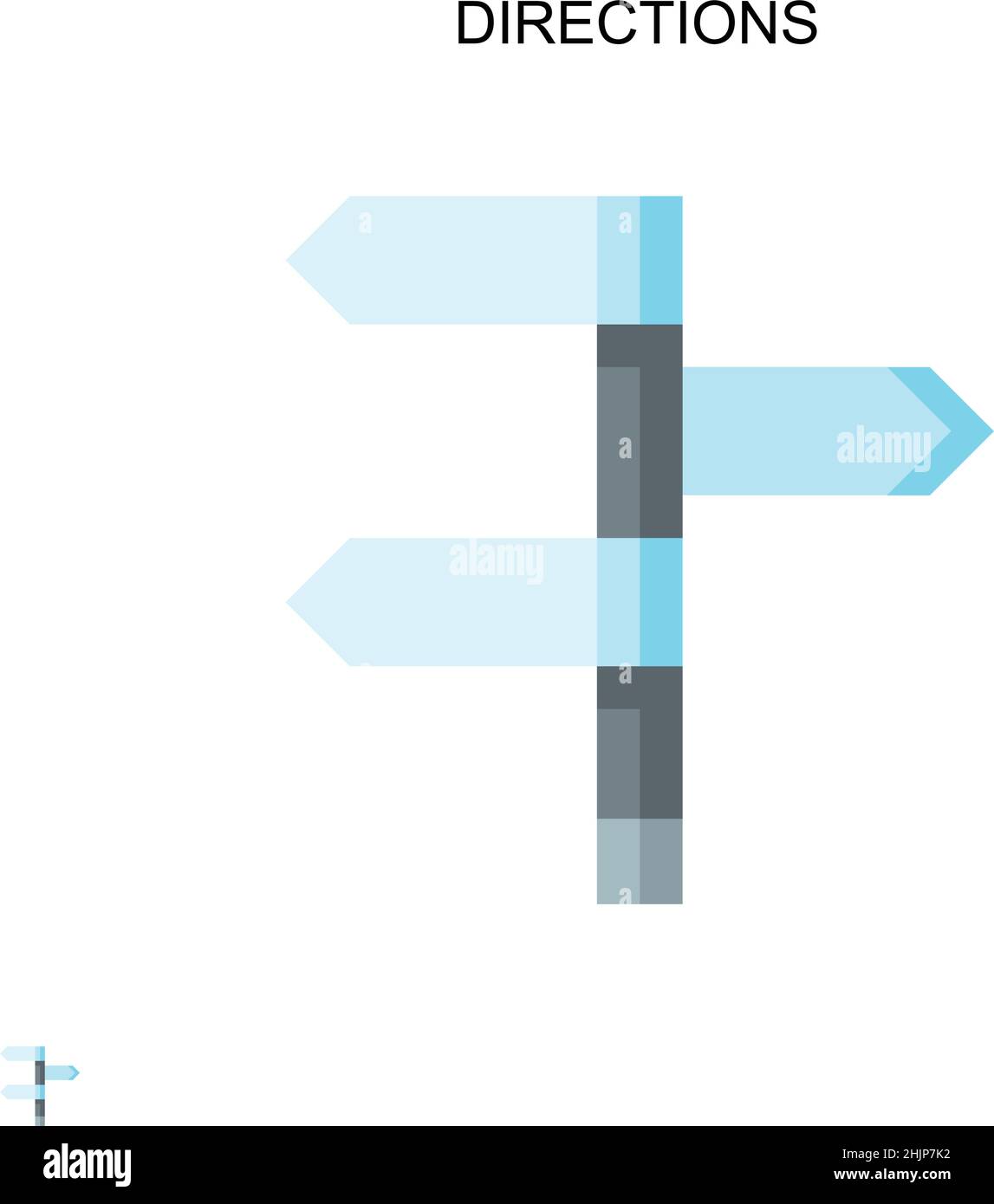 Directions Simple vector icon. Illustration symbol design template for ...