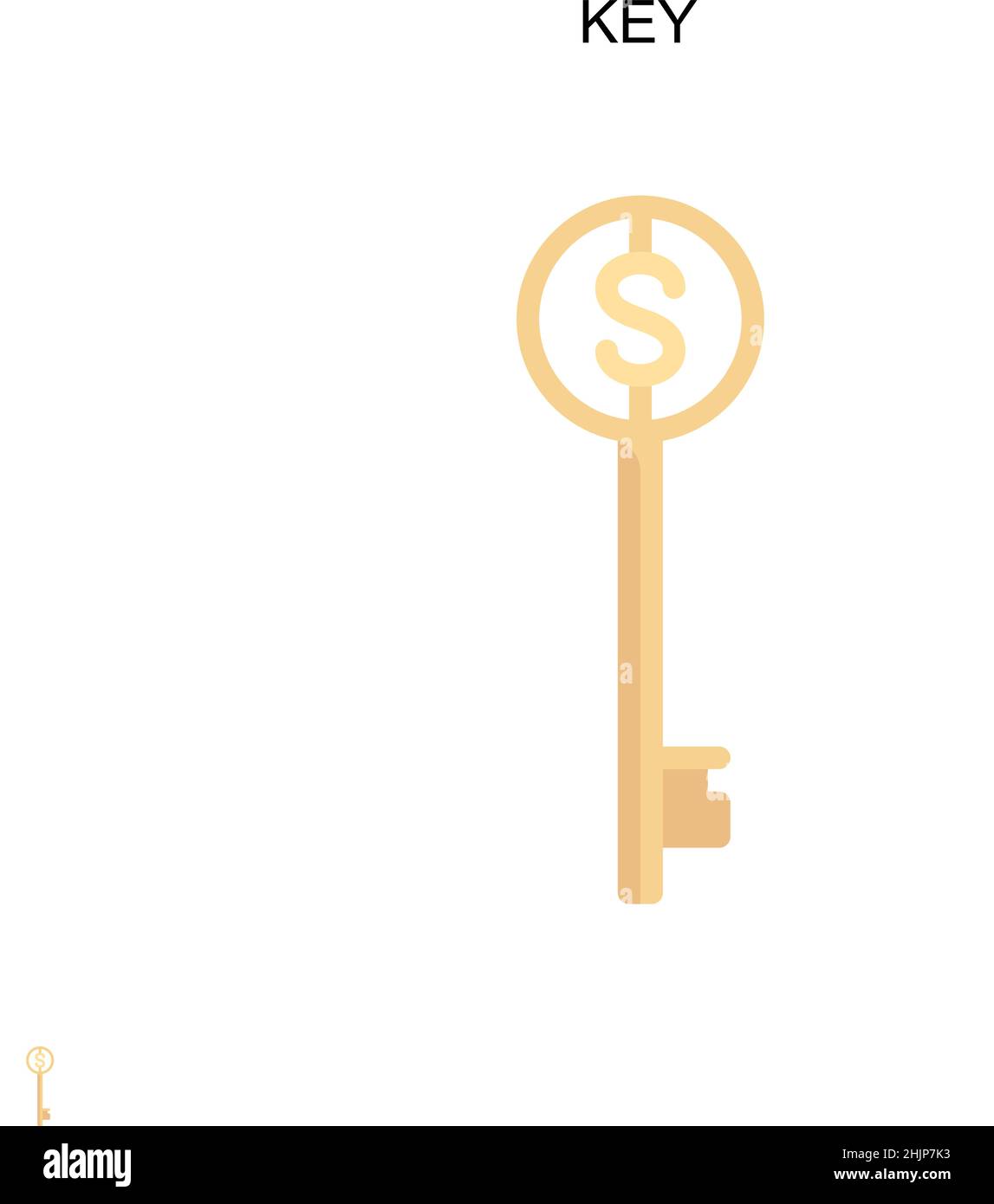 Key Simple vector icon. Illustration symbol design template for web ...