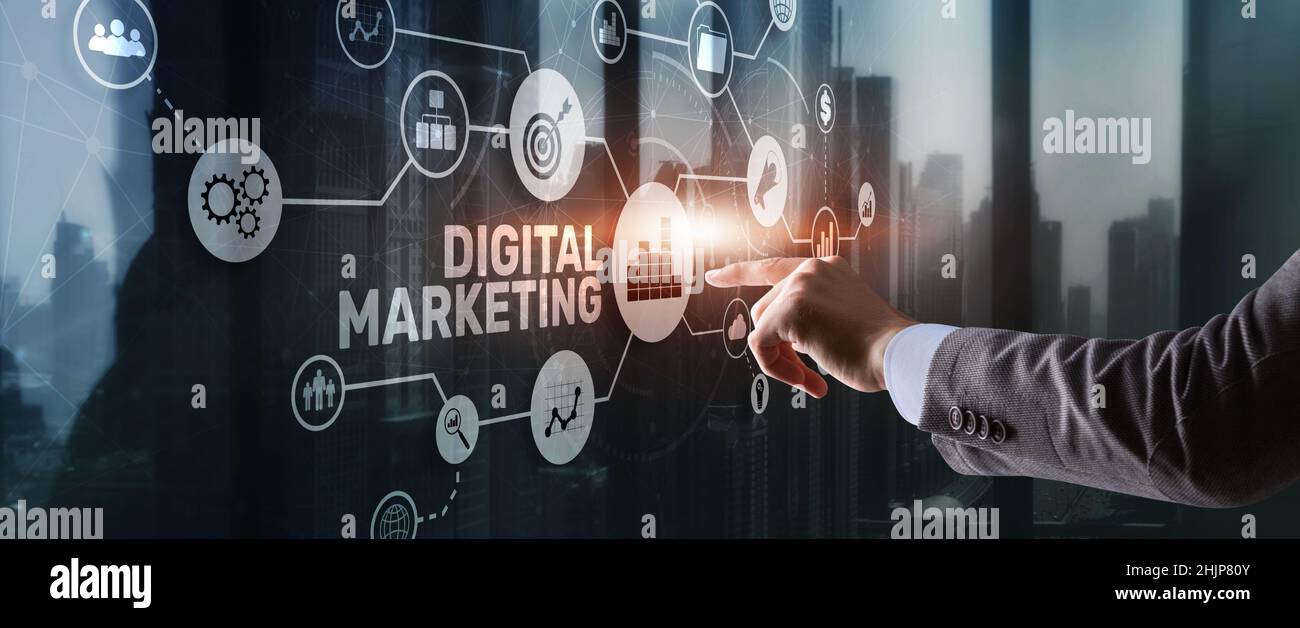 Digital Marketing Technology Concept. Targeted and interactive ...