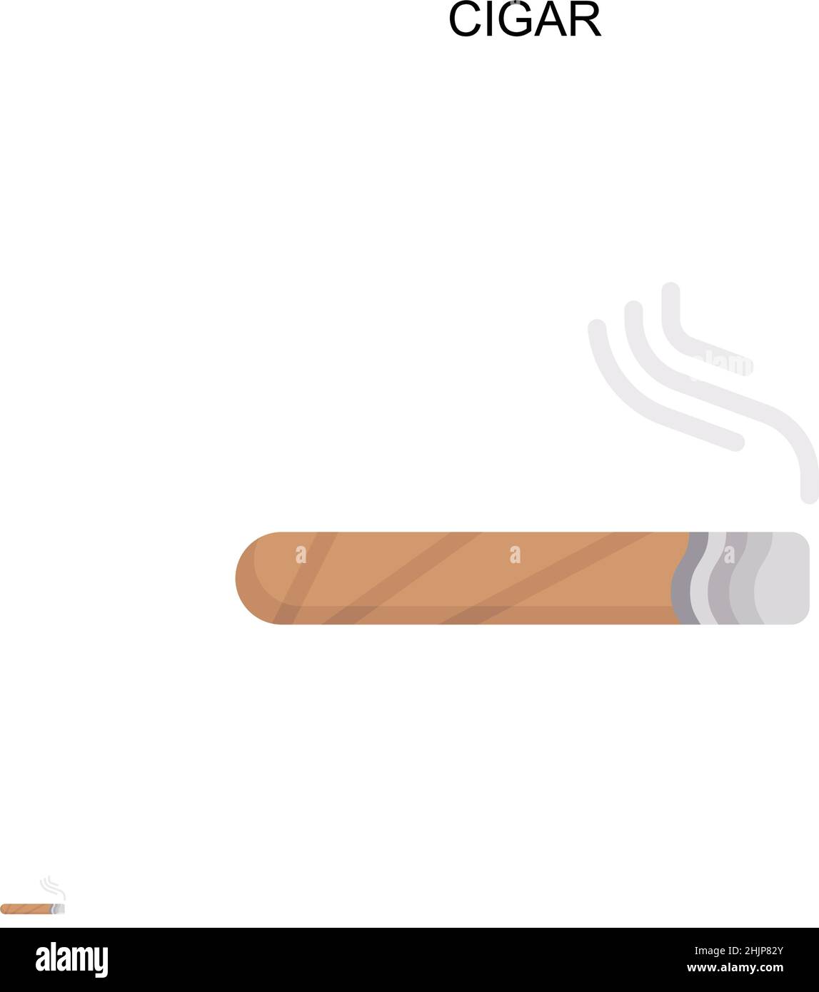 Cigar Simple vector icon. Illustration symbol design template for web ...