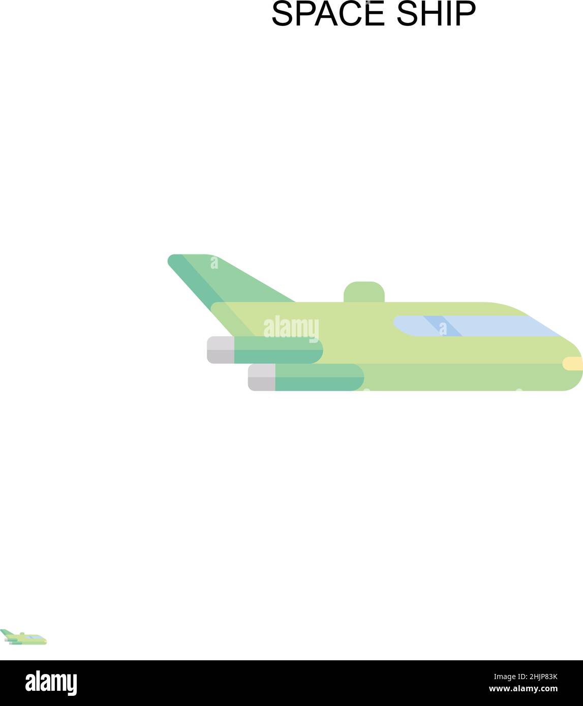 Space ship Simple vector icon. Illustration symbol design template for ...