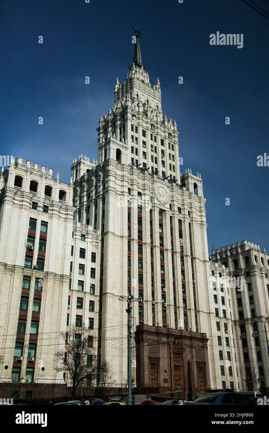 The High-rise building of Ministry of Foreign Affairs of Russia. Moscow ...