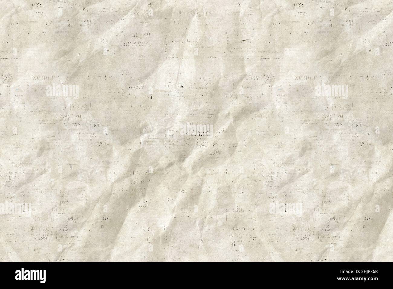 Crumpled paper newspaper grunge aged newsprint pattern background ...