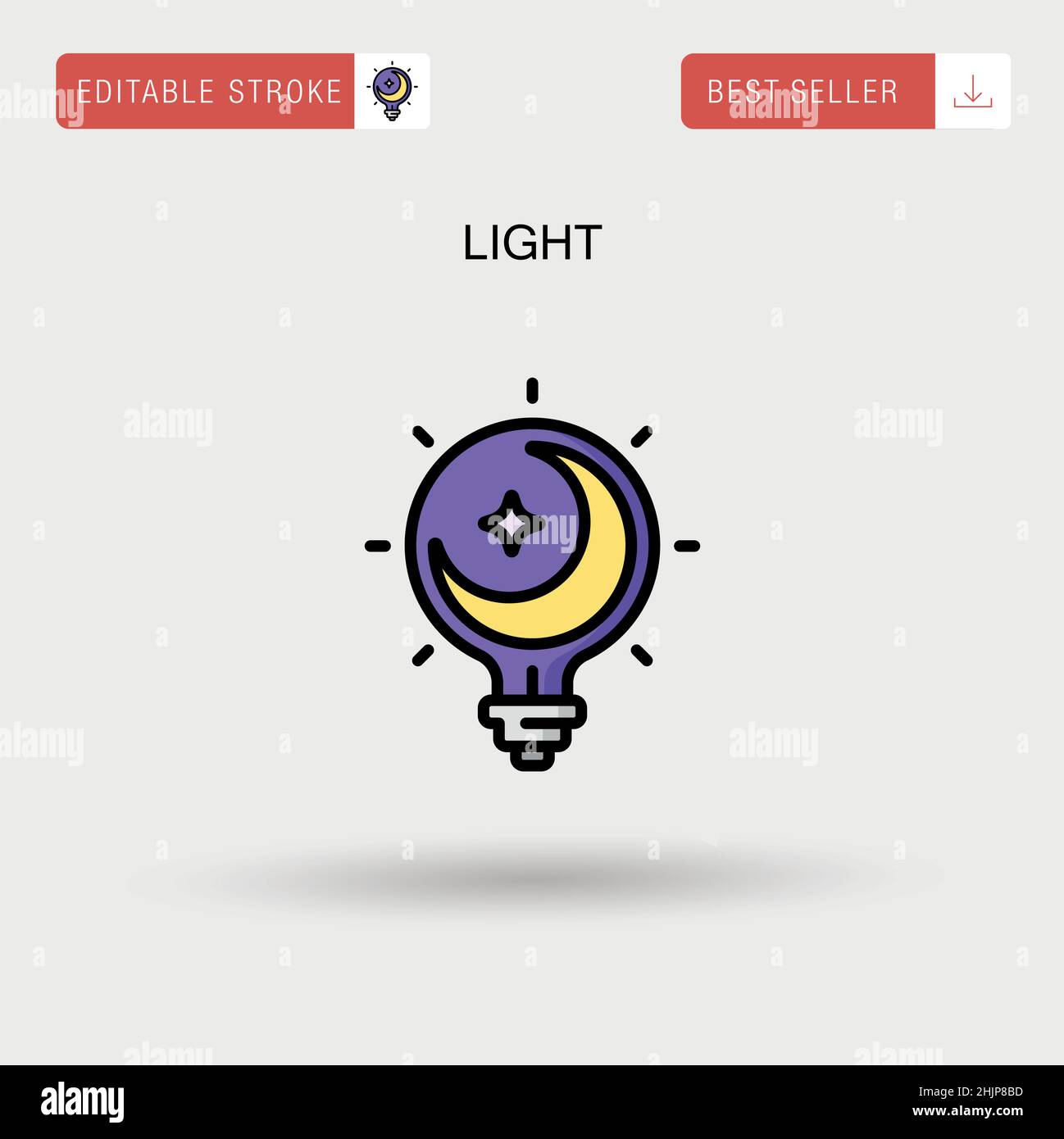 Light Simple vector icon Stock Vector Image & Art - Alamy