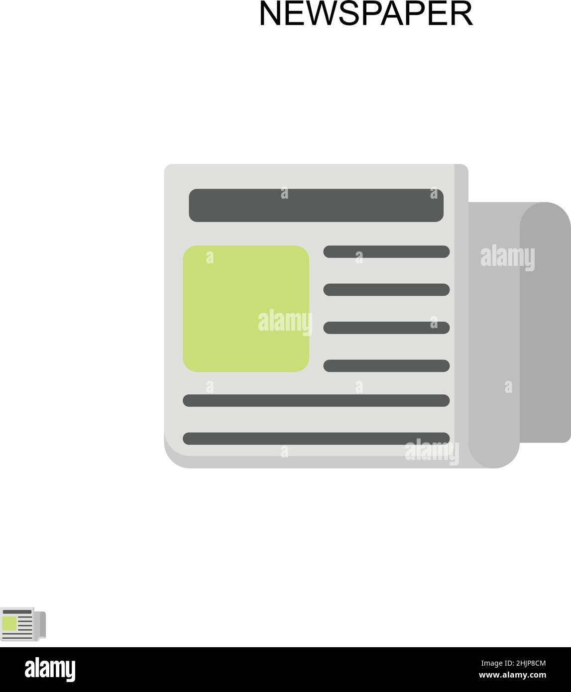 Newspaper Simple vector icon. Illustration symbol design template for ...