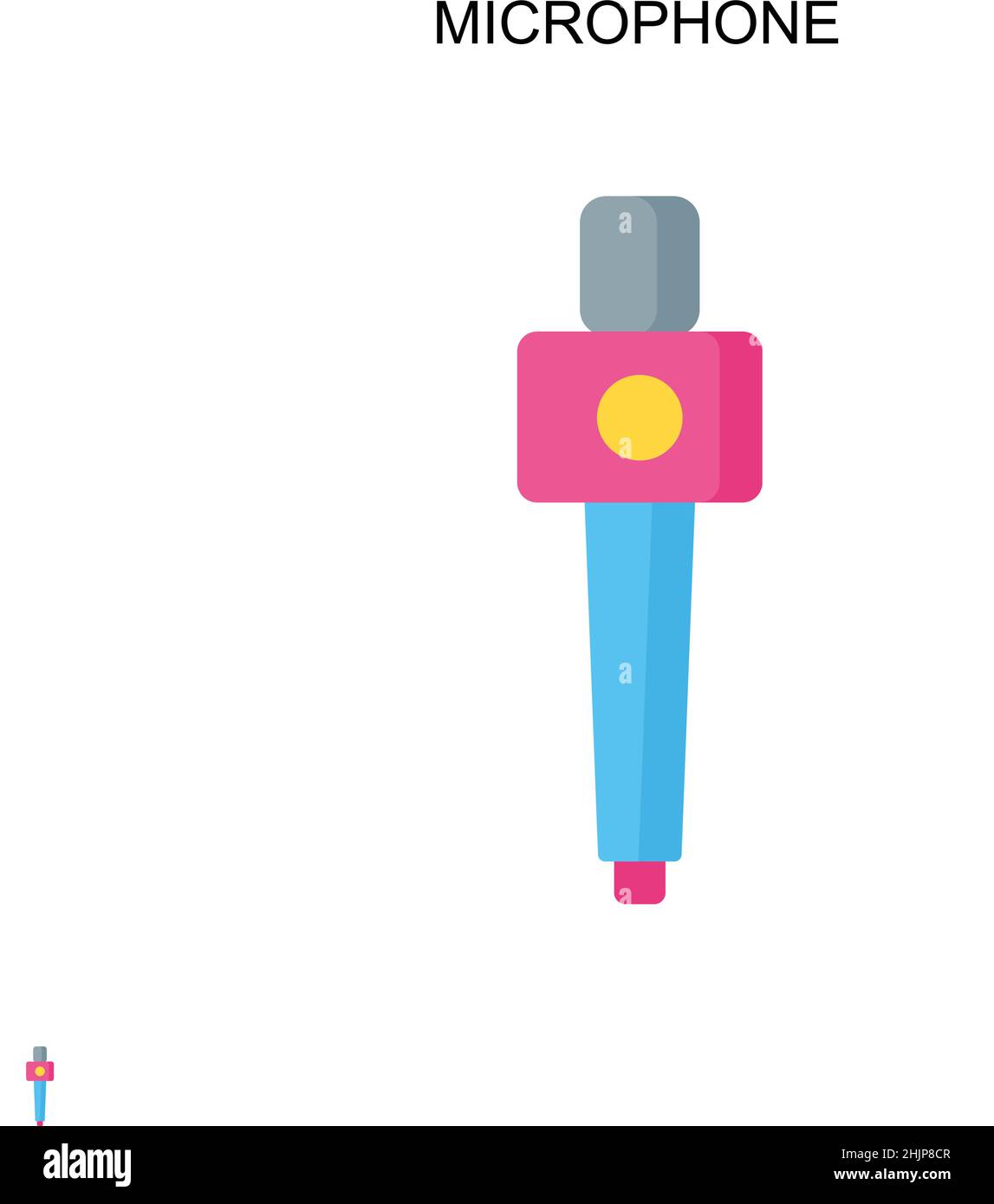 Microphone Simple vector icon. Illustration symbol design template for ...