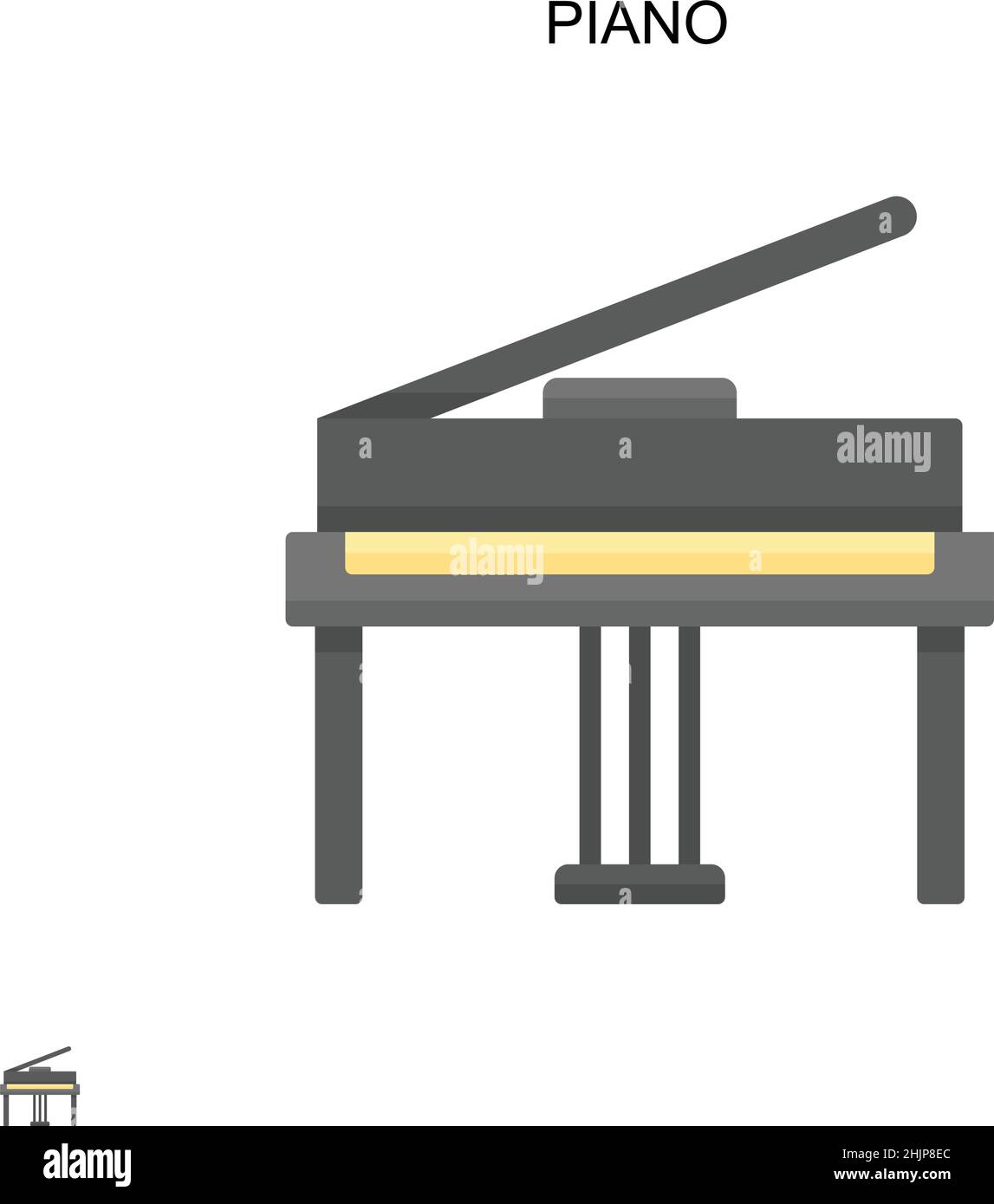 Piano Simple vector icon. Illustration symbol design template for web ...