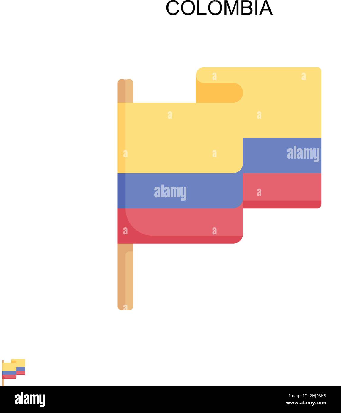 Colombia Simple vector icon. Illustration symbol design template for ...