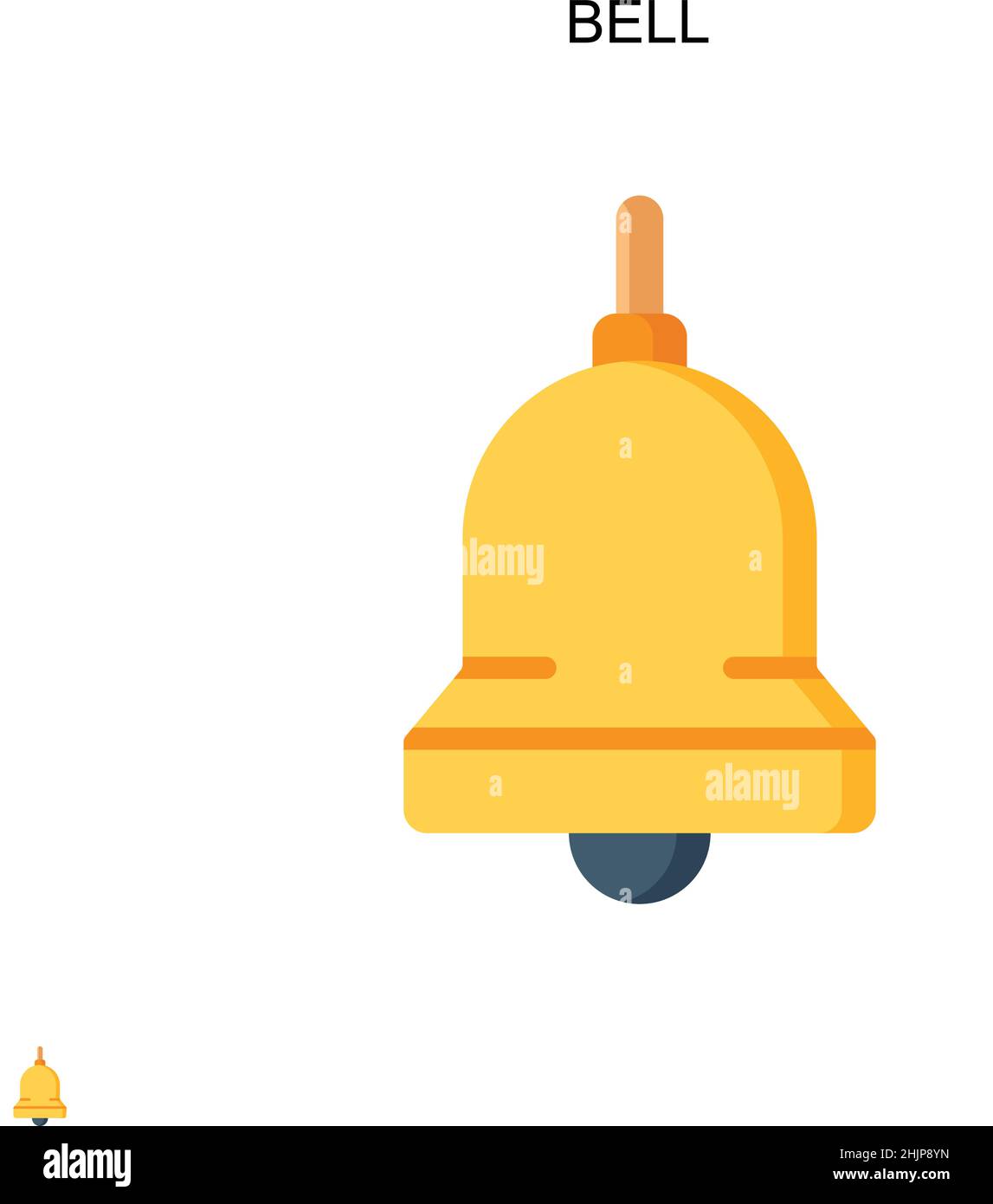 Bell Simple vector icon. Illustration symbol design template for web ...