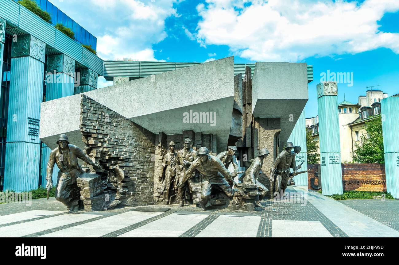 General view of the Warsaw Uprising Monument Stock Photo - Alamy