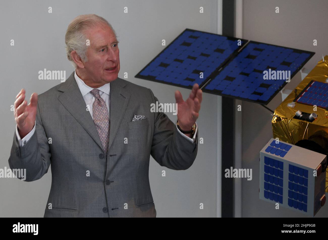 The Prince of Wales during a visit to Astroscale Ltd in Didcot ...