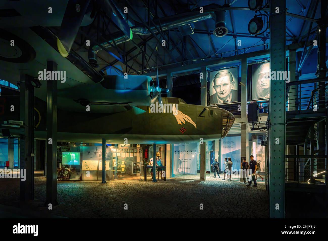Warsaw Uprising Museum Interior with B-24 Liberator airplane - Warsaw ...