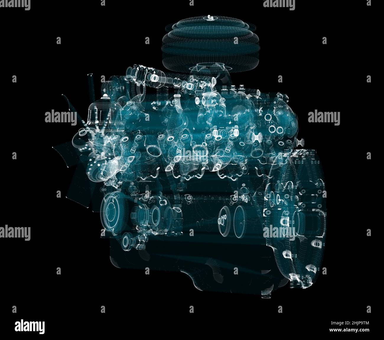 3D rendering, Holographic Particle engine Stock Photo - Alamy