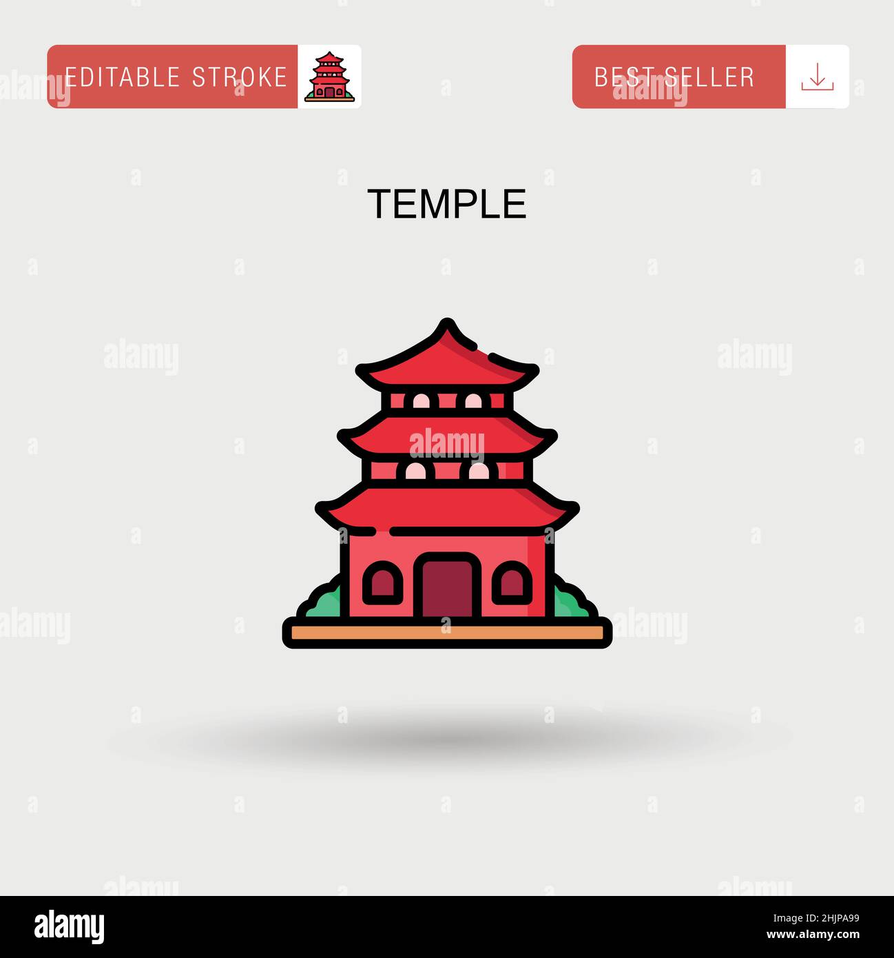 Temple Simple vector icon Stock Vector Image & Art - Alamy