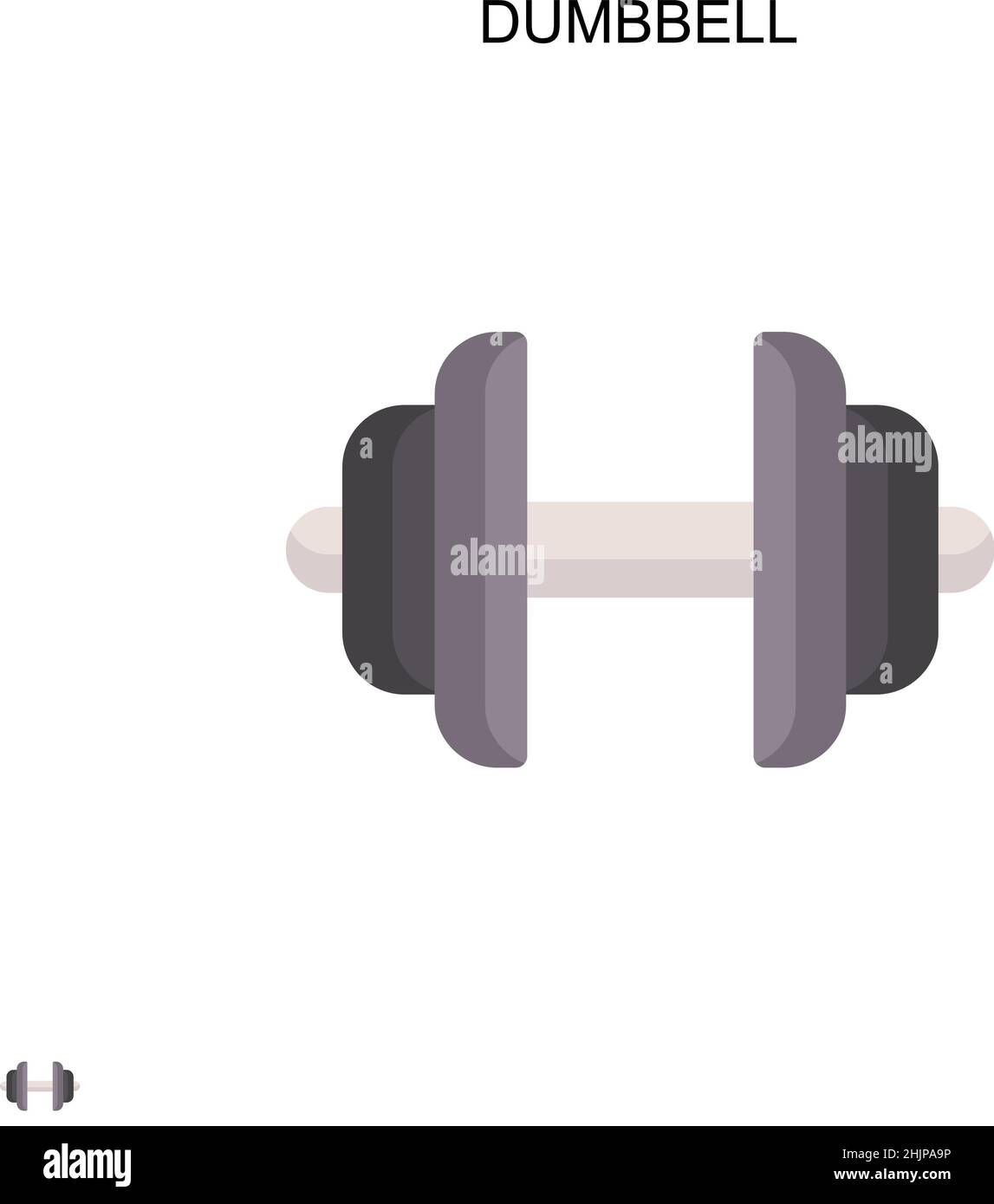 Dumbbell Simple vector icon. Illustration symbol design template for ...