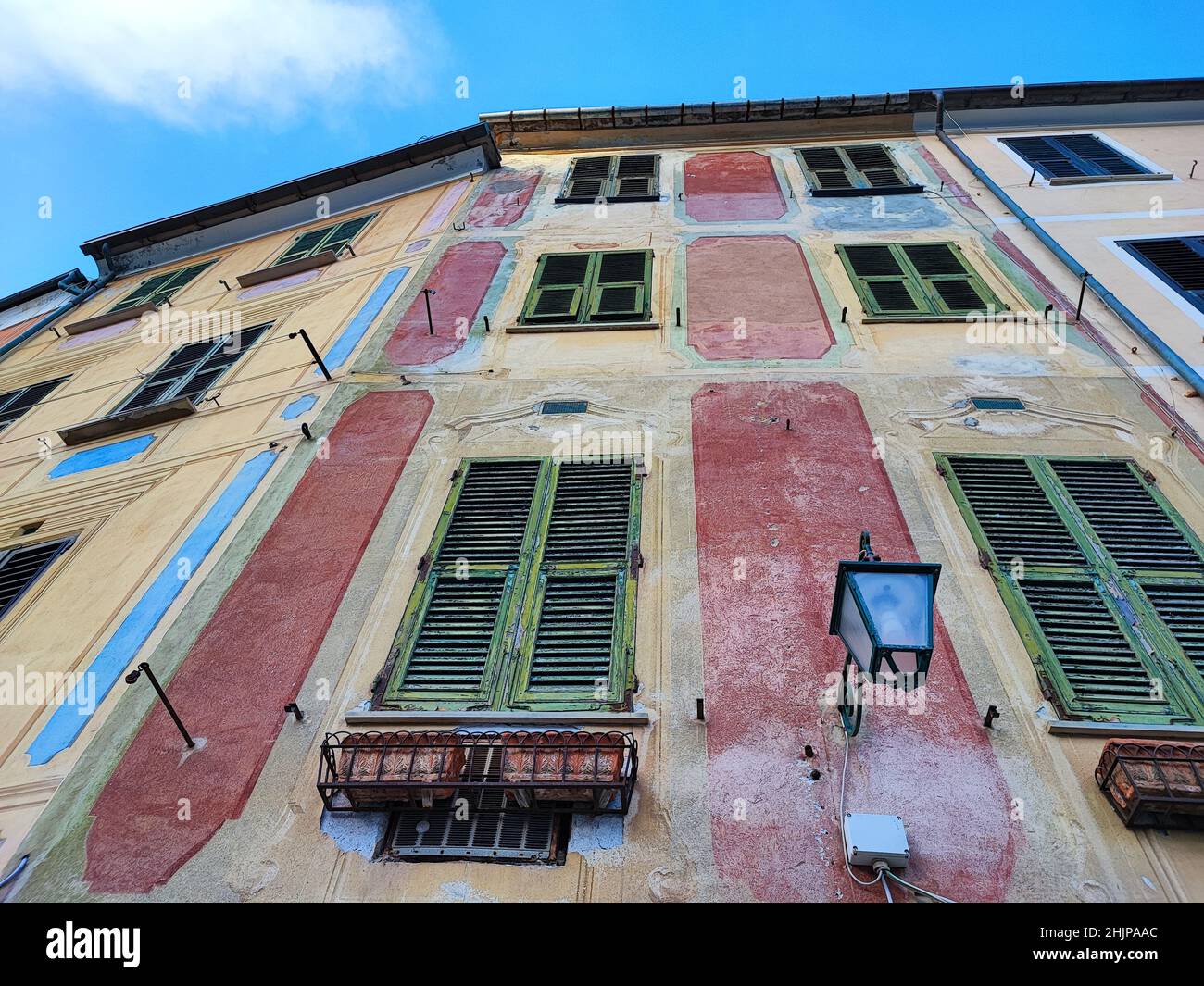 Portofino pictoresque village Italy colorful buildings detail painted ...