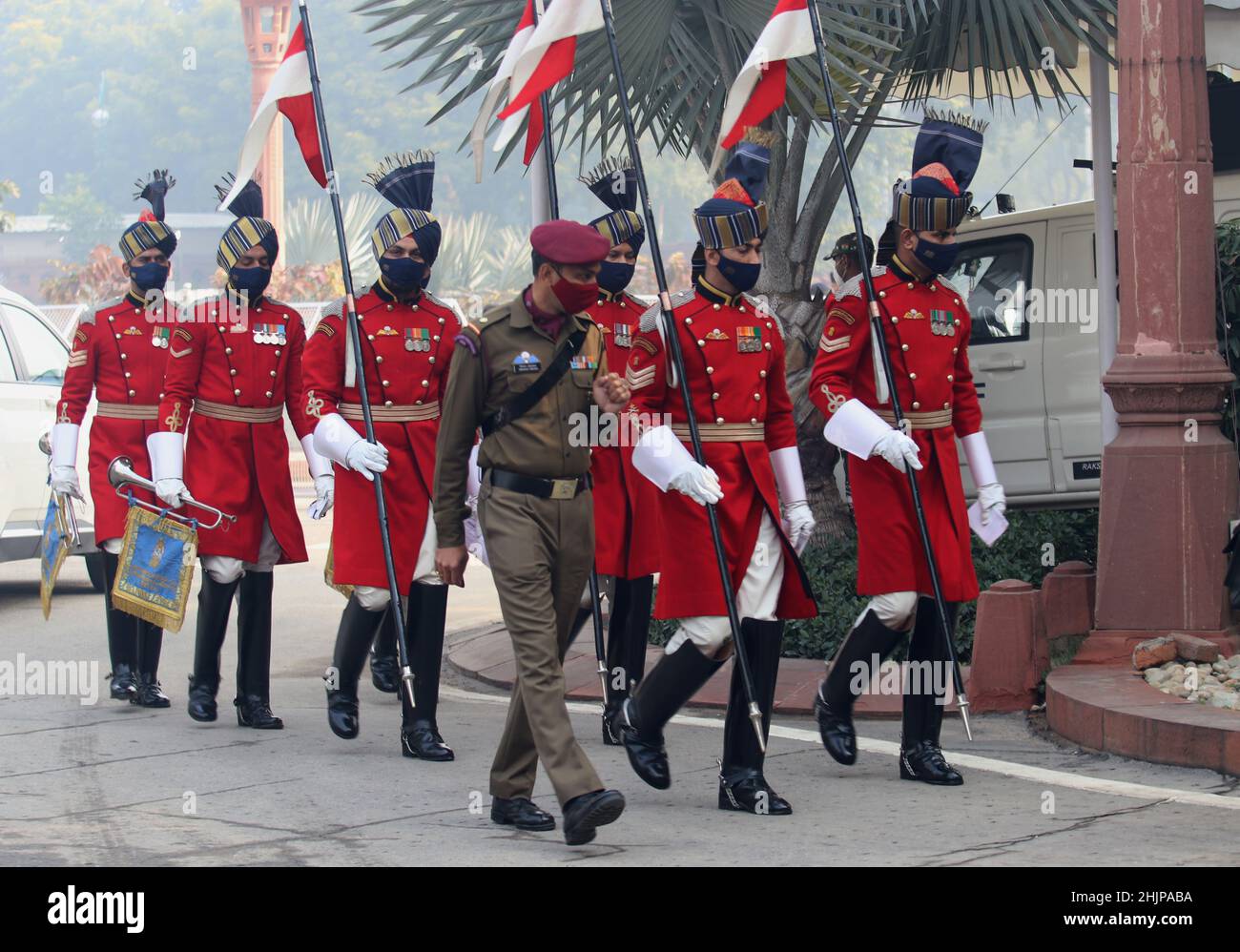 President bodyguards arrives at the Parliament House during the opening ...