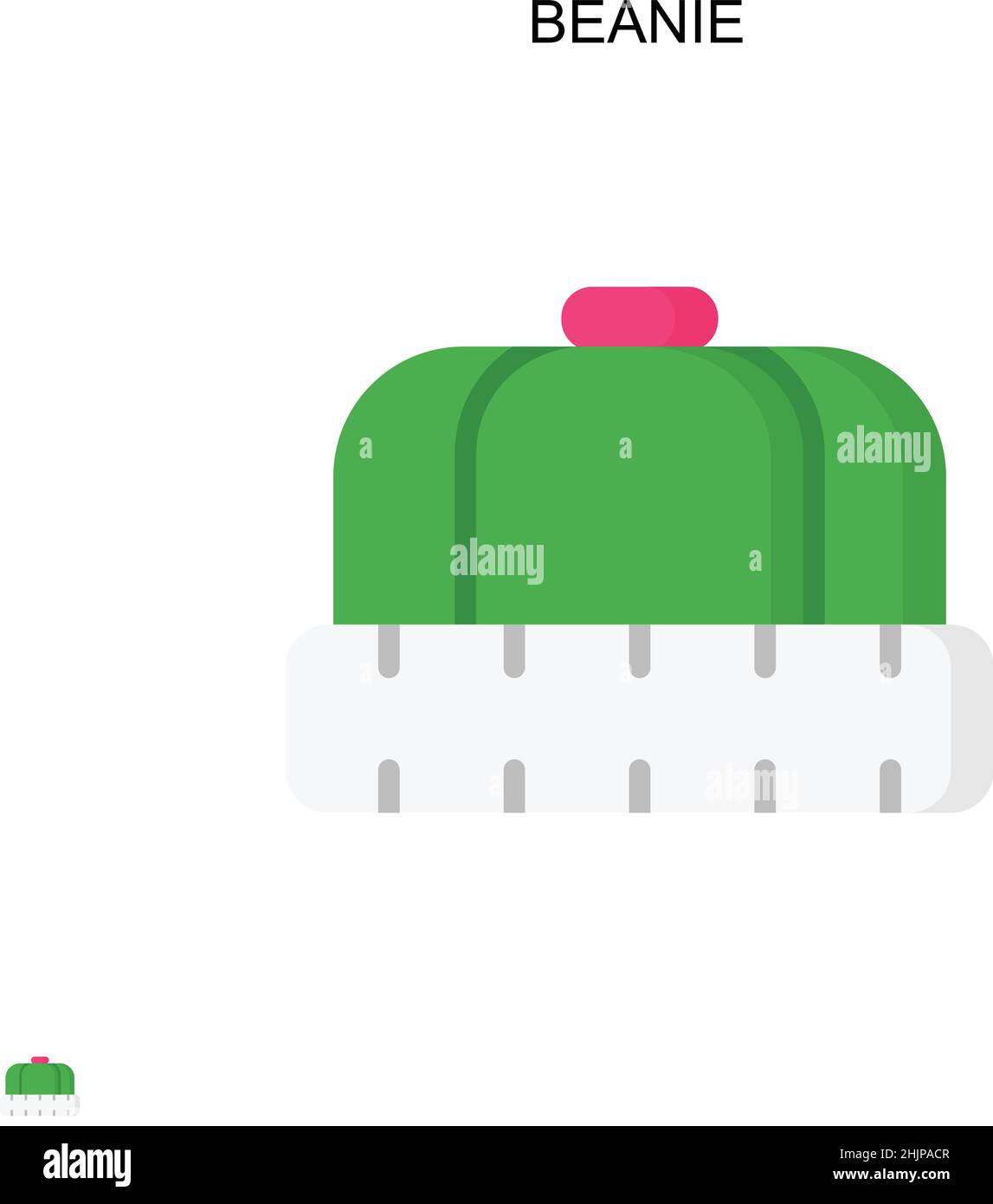 Beanie Simple vector icon. Illustration symbol design template for web ...