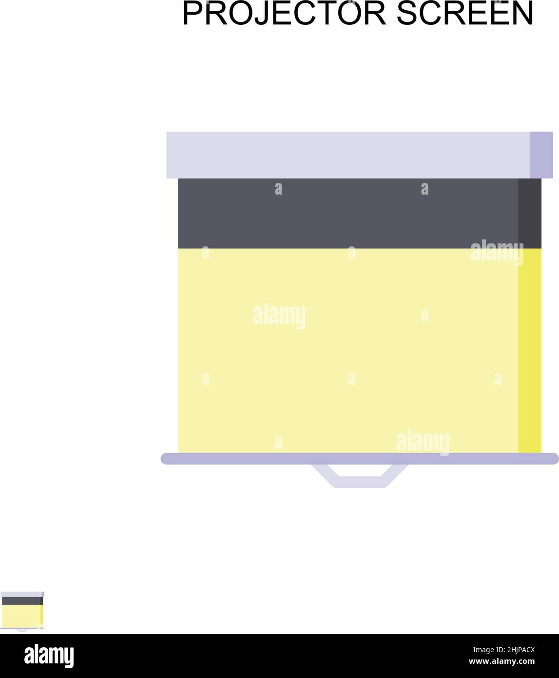 Projector screen Simple vector icon. Illustration symbol design ...