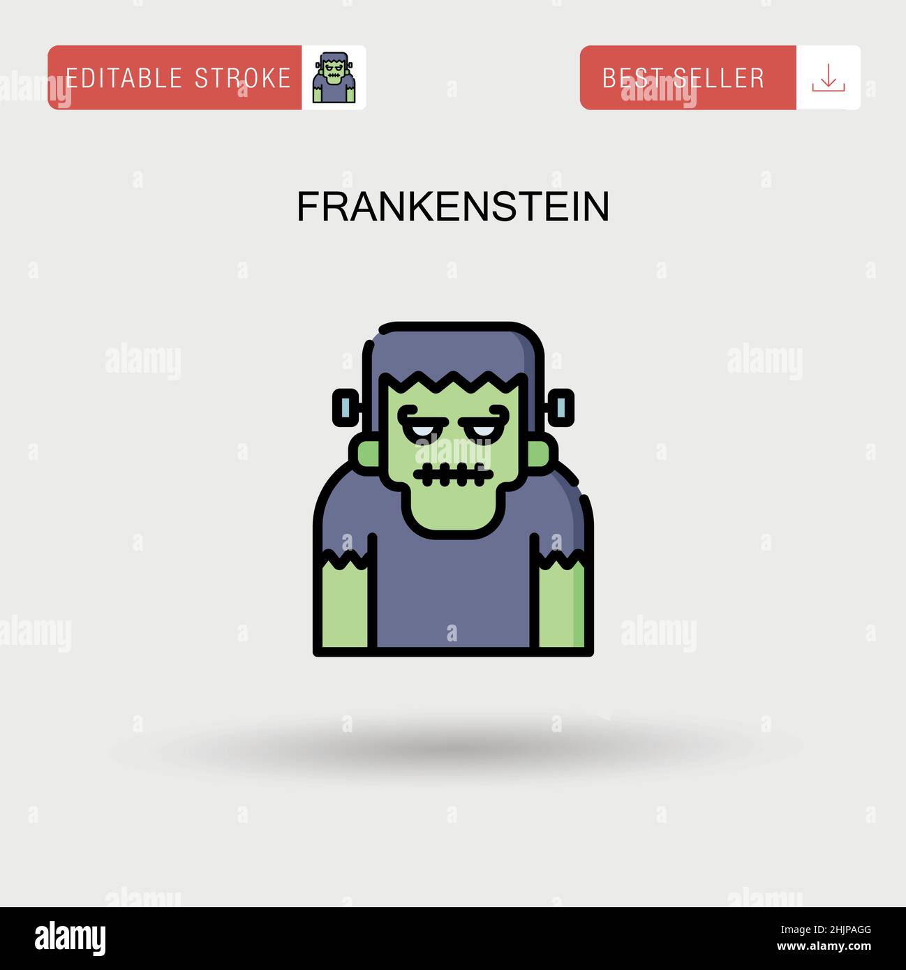 Frankenstein Simple vector icon Stock Vector Image & Art - Alamy