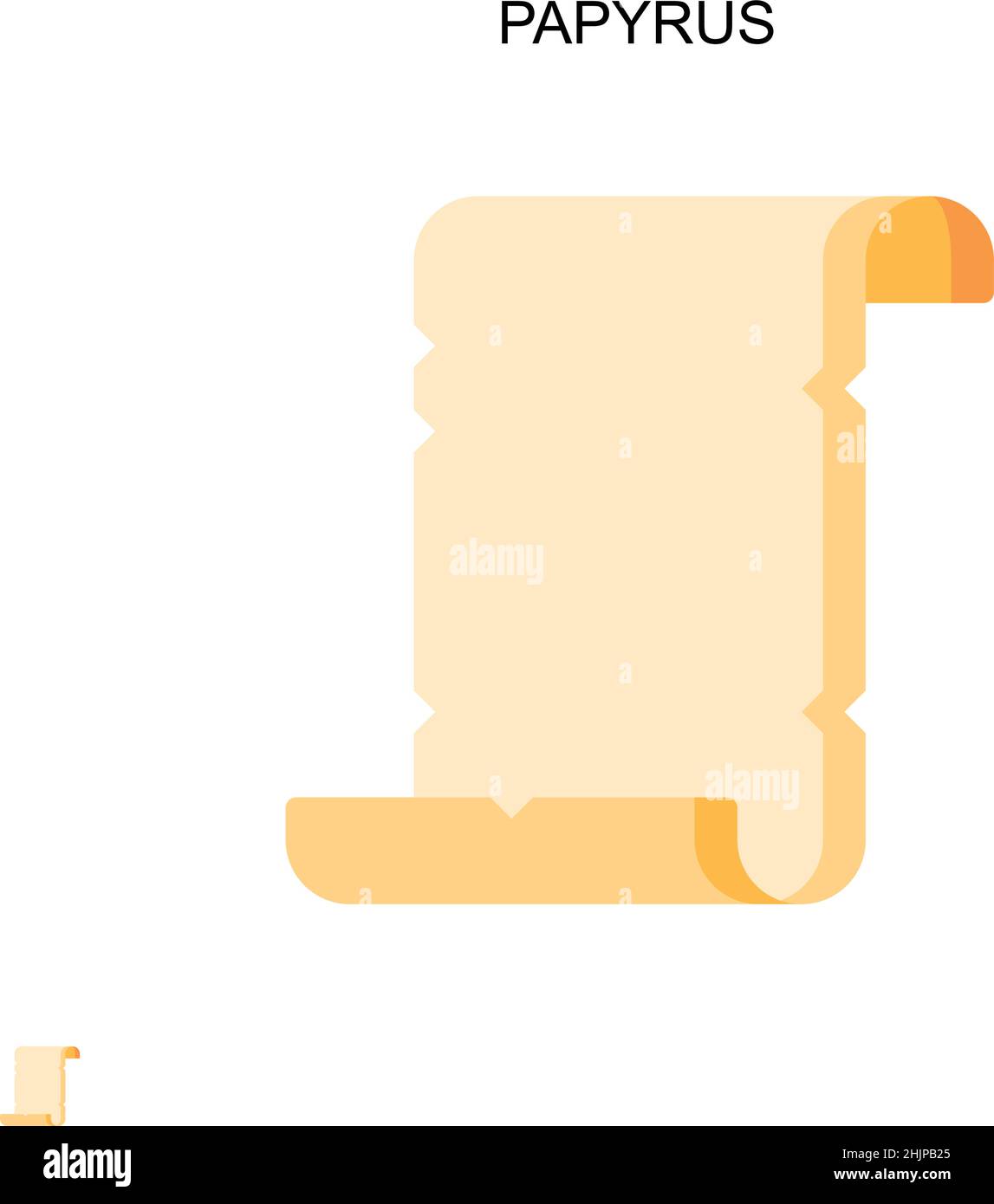 Papyrus Simple vector icon. Illustration symbol design template for web ...