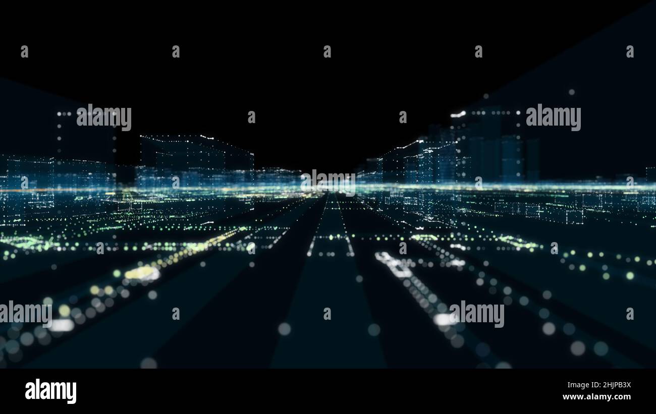 Futuristic Smart Digital City. Smart City And Technology Business ...