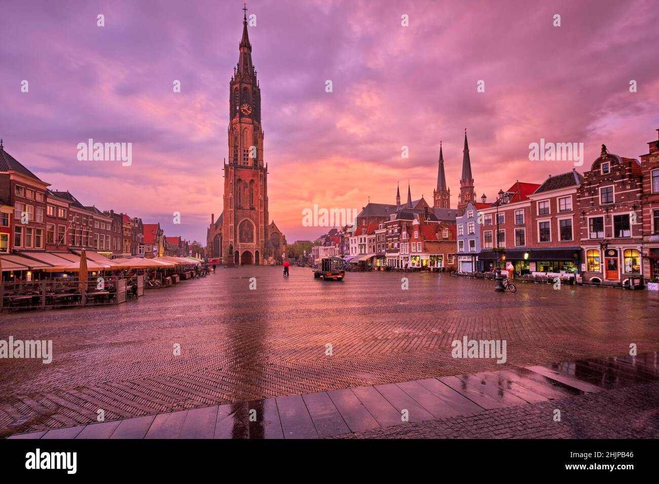Nieuwe Kerk New Church protestant church on Delft Market Square Markt ...