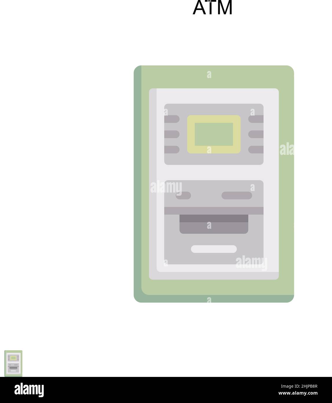 Atm Simple vector icon. Illustration symbol design template for web ...