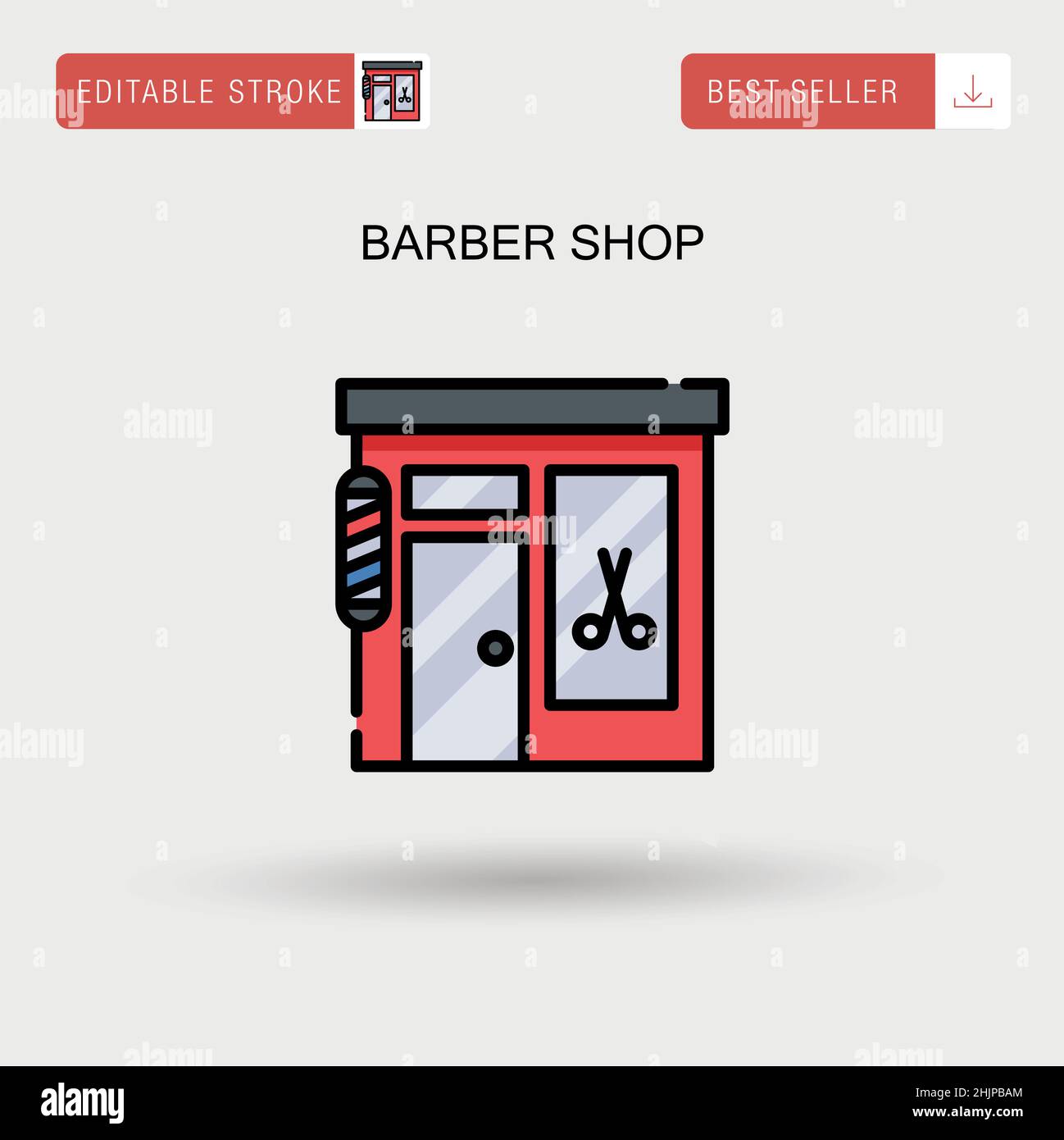 Barber shop Simple vector icon Stock Vector Image & Art - Alamy
