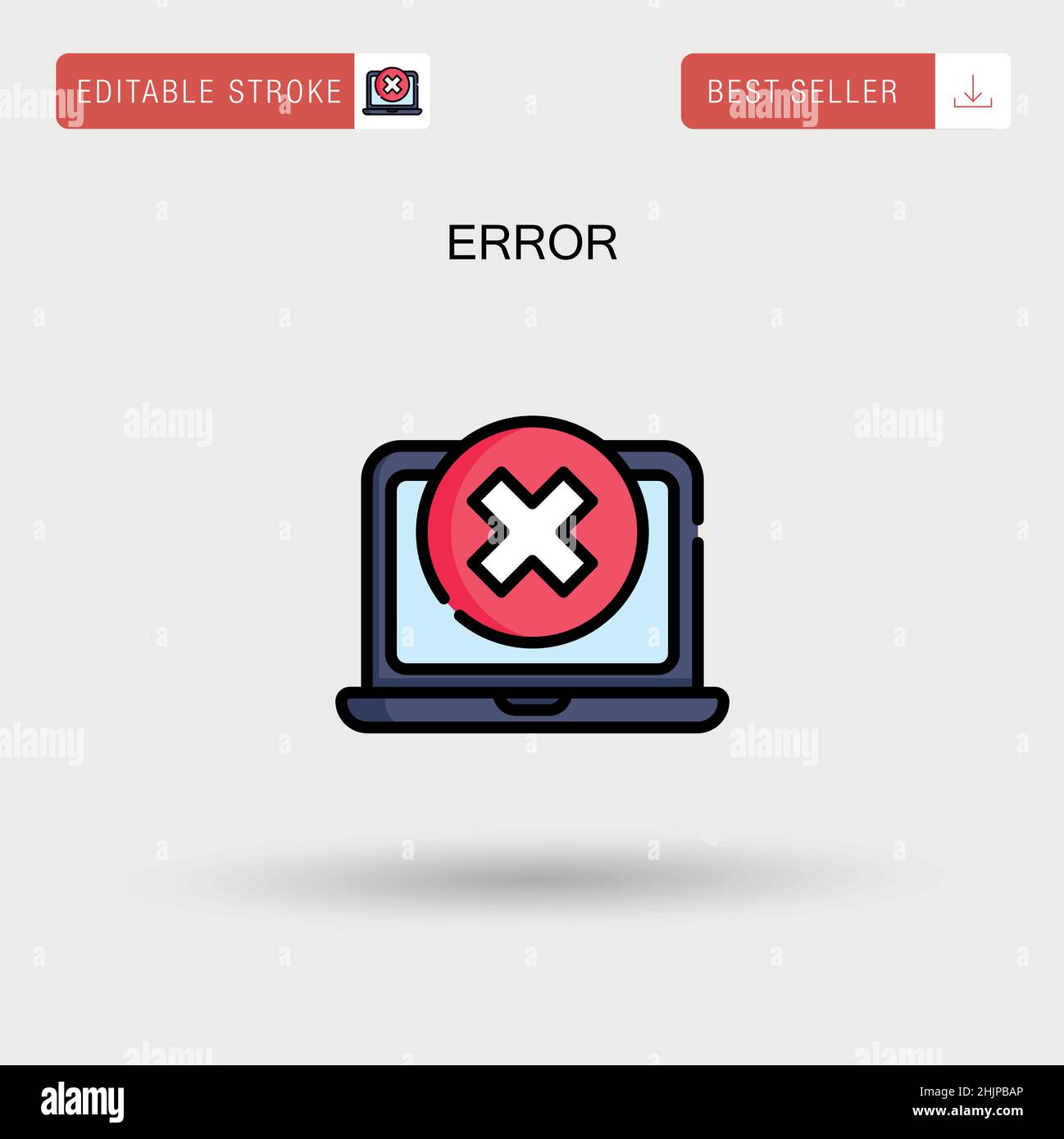 Computer warning vector icon Stock Vector Images - Alamy