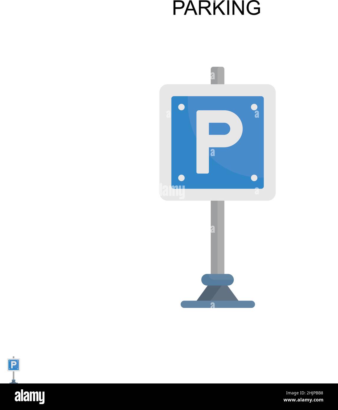 Parking Simple vector icon. Illustration symbol design template for web ...