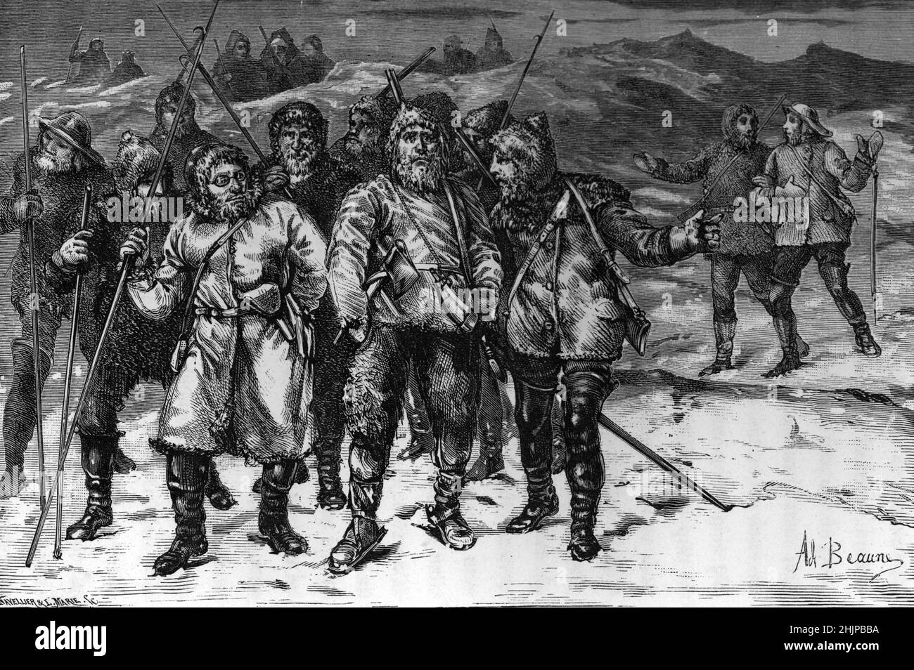 Les membres de l'equipage du navire Prince-Albert de Joseph-Rene Bellot ...