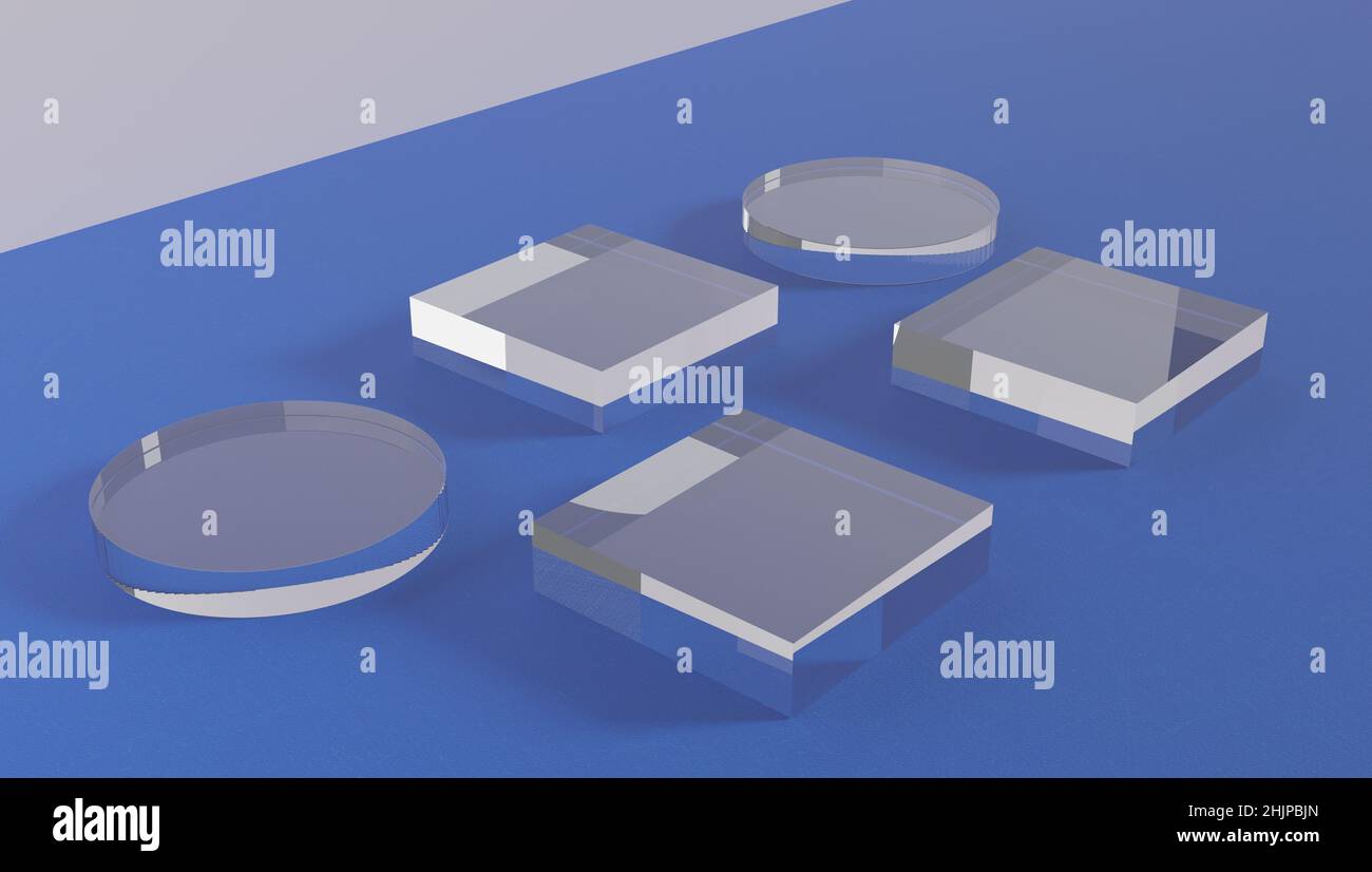 Product background podium or 3d glass display background, crystal ...