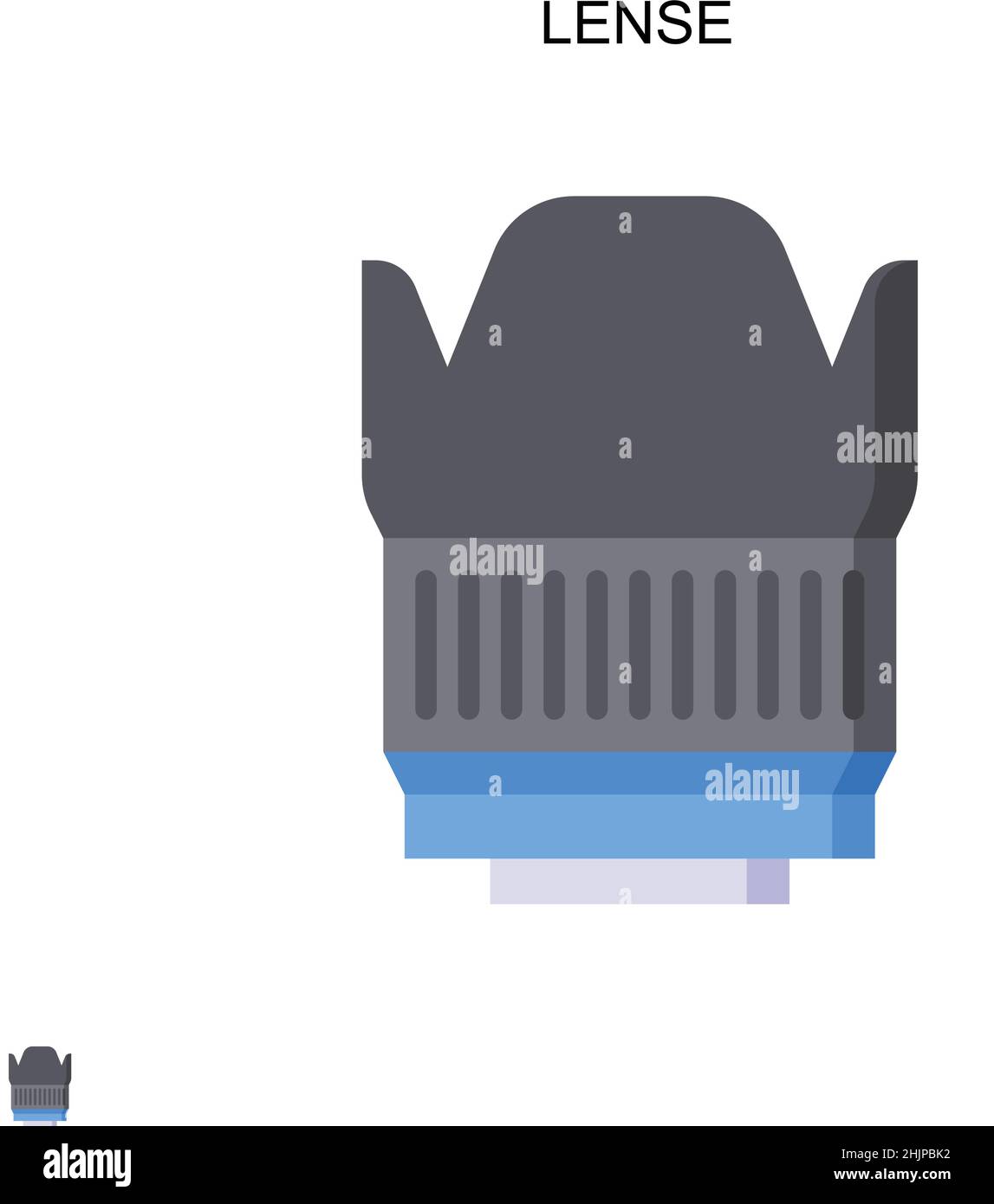 Lense Simple vector icon. Illustration symbol design template for web ...