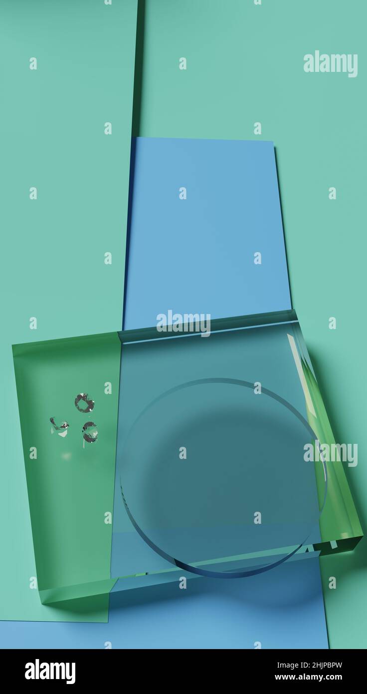 Product background podium or 3d glass display background, crystal ...