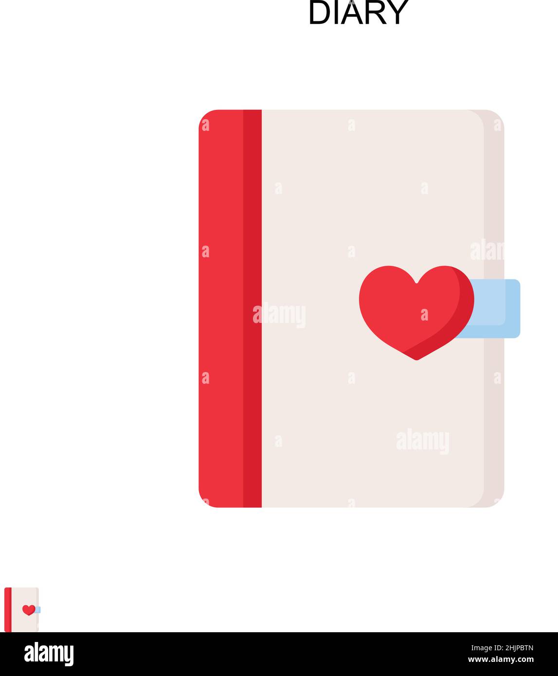 Diary Simple vector icon. Illustration symbol design template for web ...