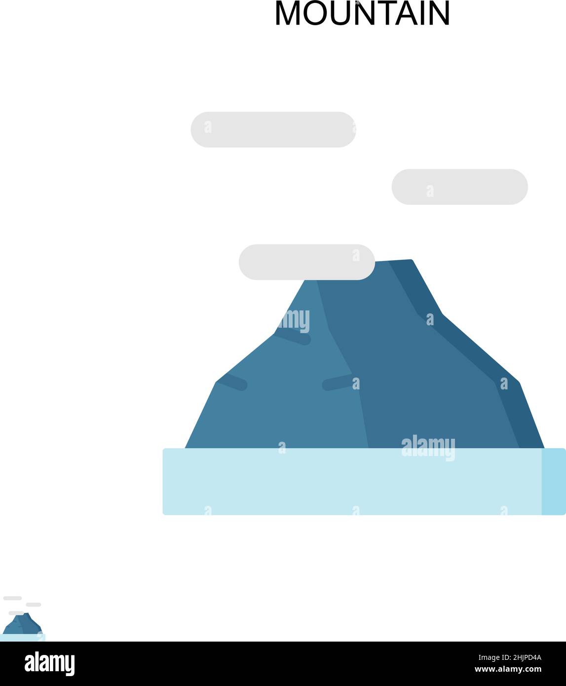 Mountain Simple vector icon. Illustration symbol design template for ...