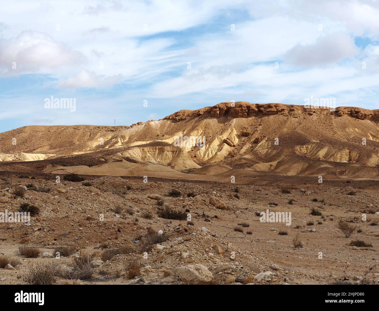 Sandy mountains of the Negev desert in Israel. Desert landscape Stock ...