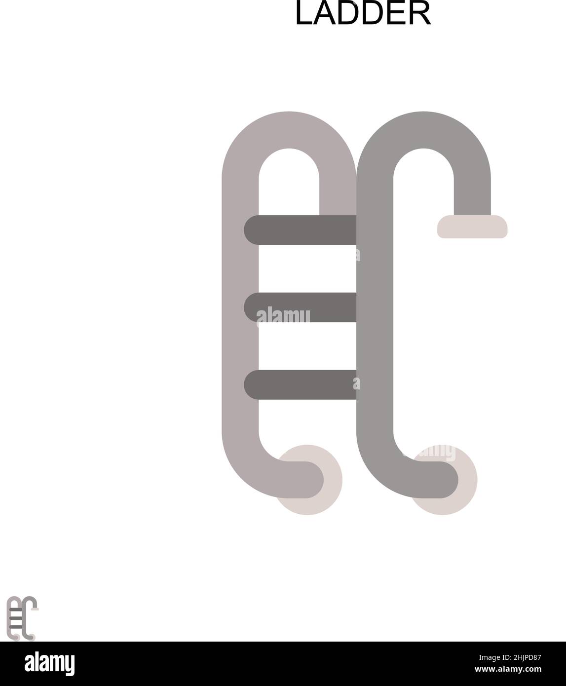 Construction worker climbing up ladder Stock Vector Images - Alamy