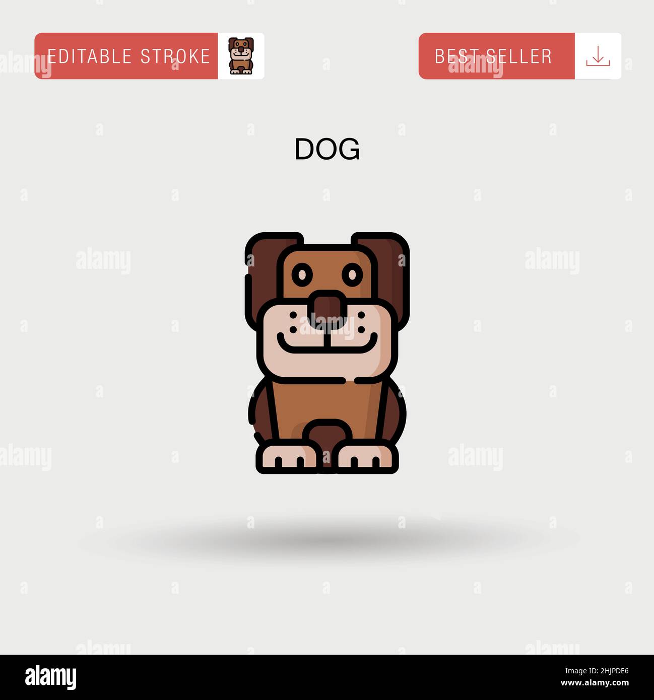 Dog Simple vector icon Stock Vector Image & Art - Alamy