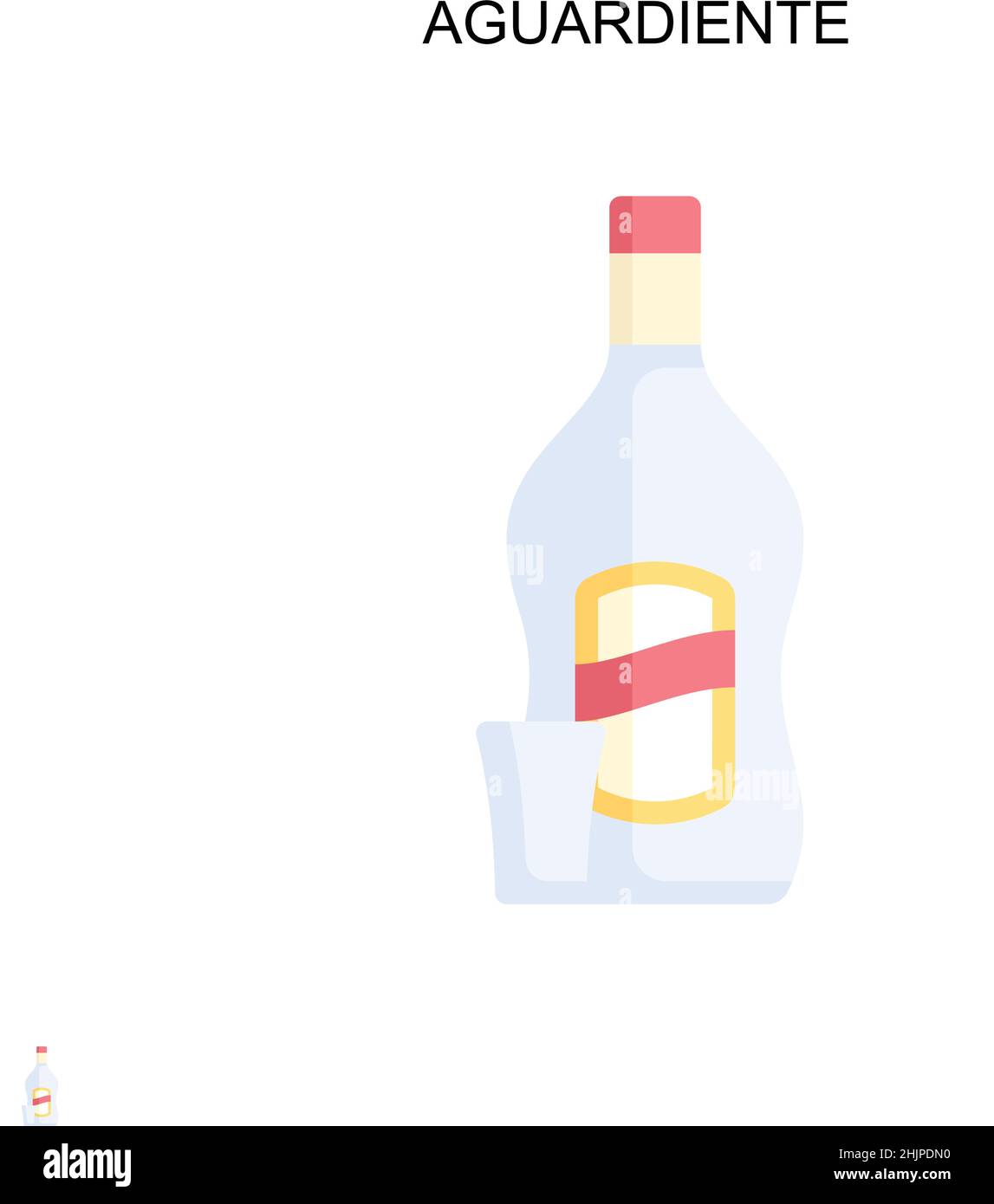 Aguardiente Simple vector icon. Illustration symbol design template for web mobile UI element ...