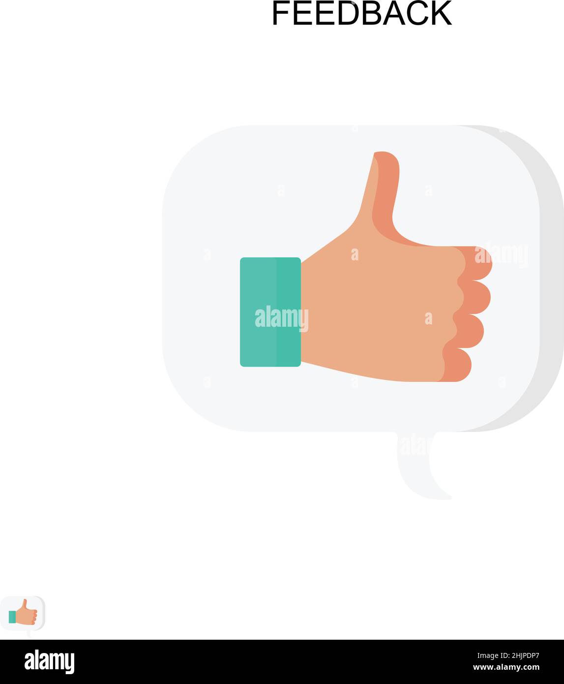 Feedback Simple vector icon. Illustration symbol design template for ...