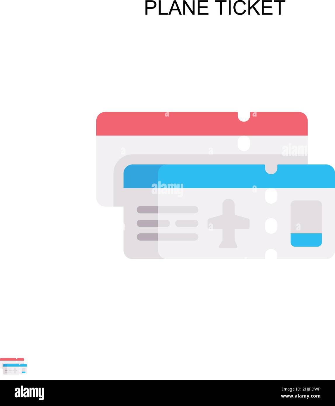 Plane ticket Simple vector icon. Illustration symbol design template ...