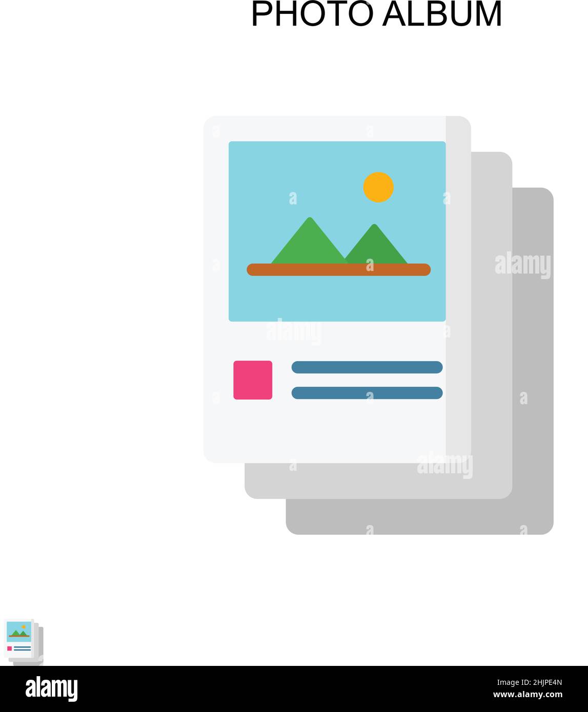 Photo album Simple vector icon. Illustration symbol design template for ...