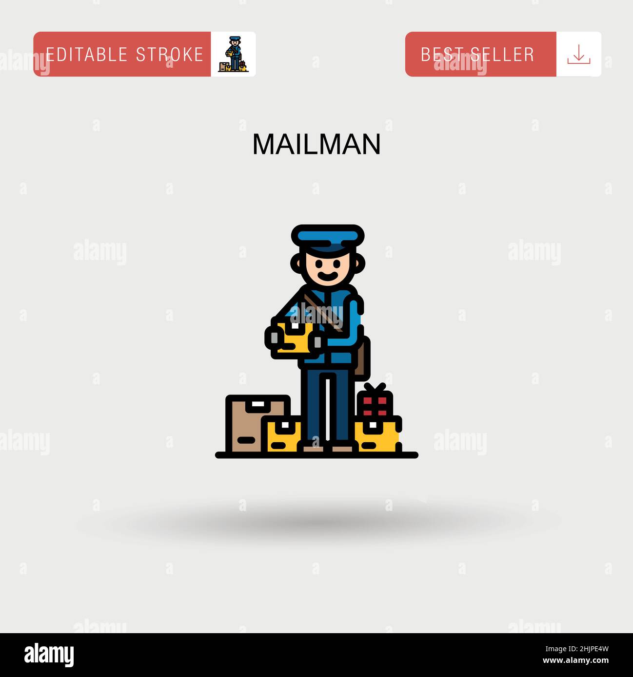 Postman delivering mail Stock Vector Images - Alamy