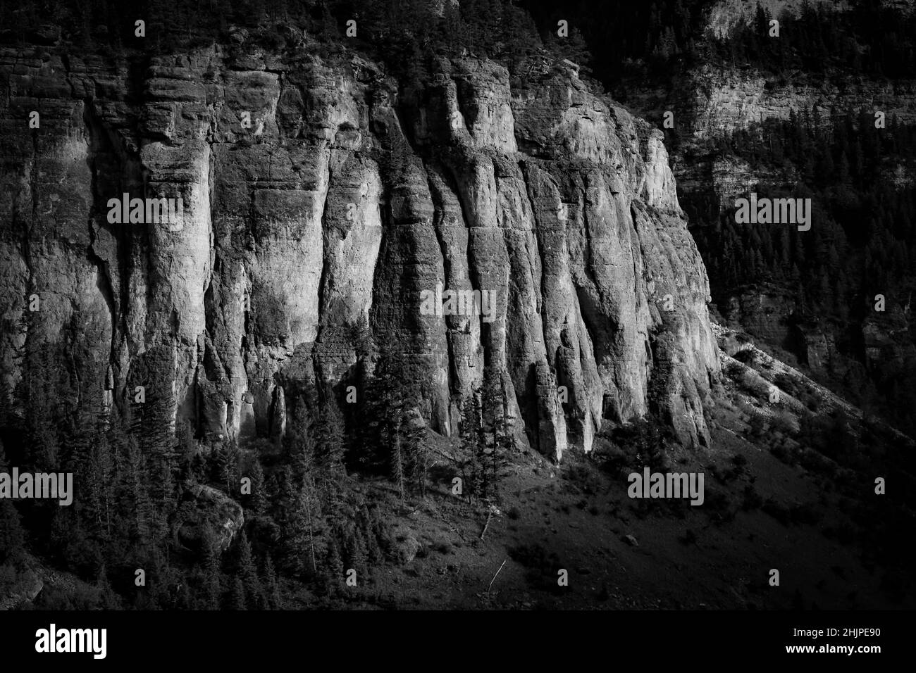 Cliffs forests Black and White Stock Photos & Images - Alamy