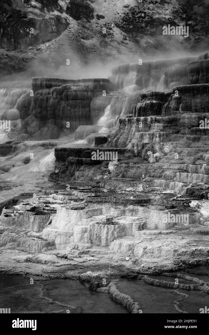 Vertical grayscale shot of the cliff-lined canyons Stock Photo - Alamy