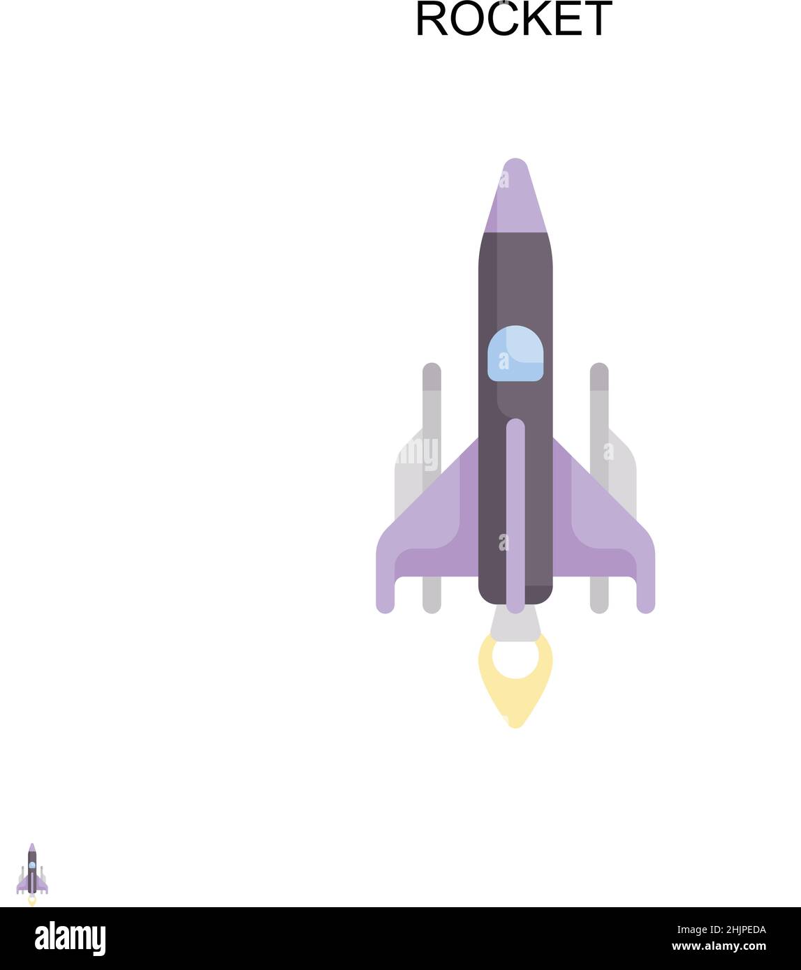 Rocket Simple vector icon. Illustration symbol design template for web ...