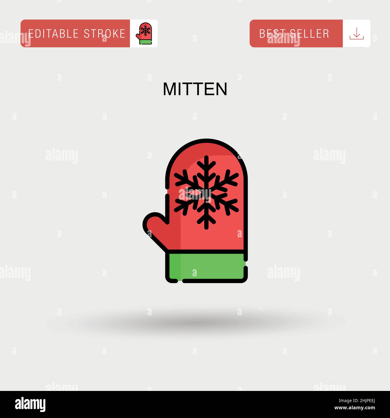 Red mittens icon cartoon Stock Vector Images - Alamy